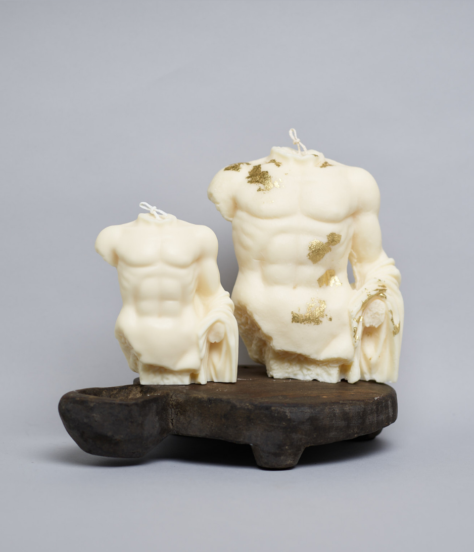 JEFFERY (small) - Soy Sculptured Pillar Candle – Pierce and Jade